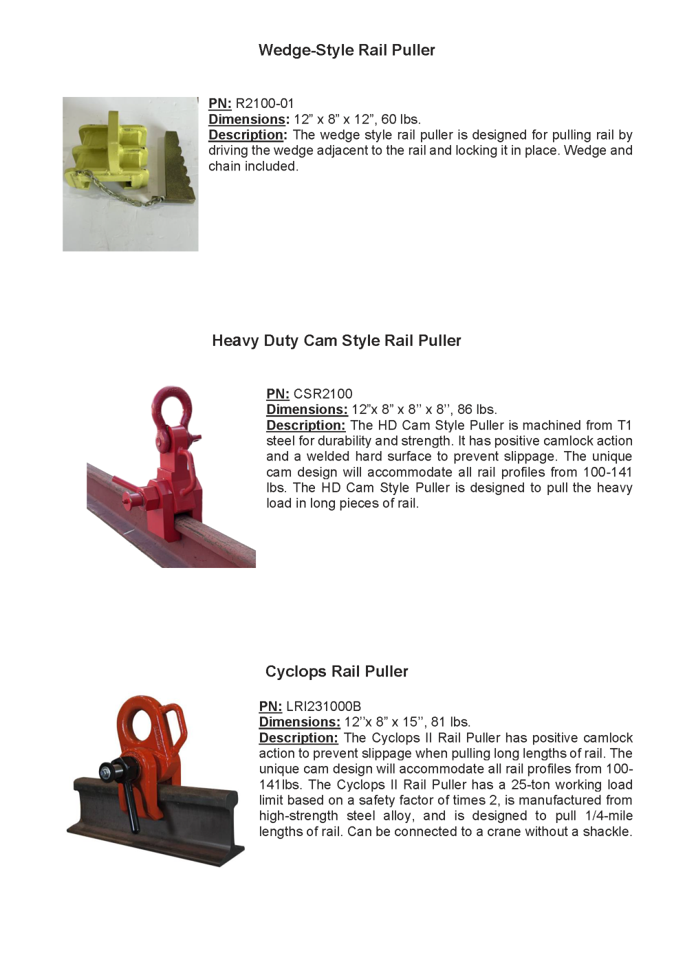 Rail Products 3 | Fabricating | Loftis Robbins, Inc